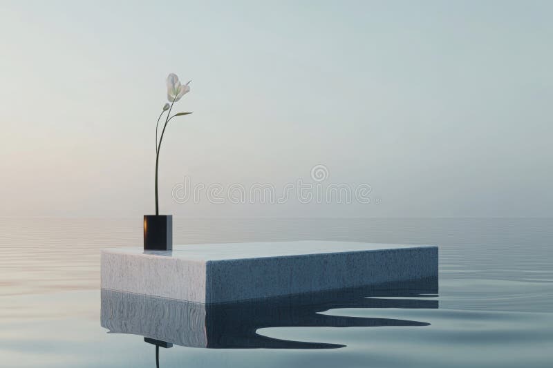A 3D Render of a Sleek, Modern Podium with Clean Lines and a Polished ...