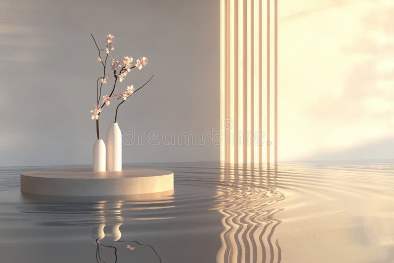 A 3D Render of a Sleek, Modern Podium with Clean Lines and a Polished ...