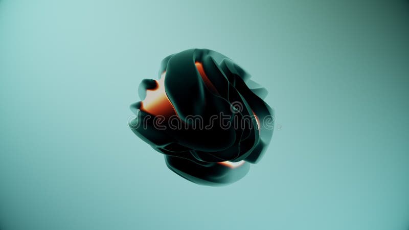 3D Render of Slow Motion Shape with Displacement of Surface Stock Video ...