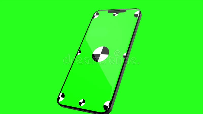 3d Render of Smartphone with Green Screen and Marks for Tracking ...