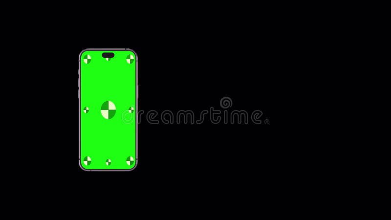 3d Render of Smartphone with Green Screen and Marks for Tracking ...
