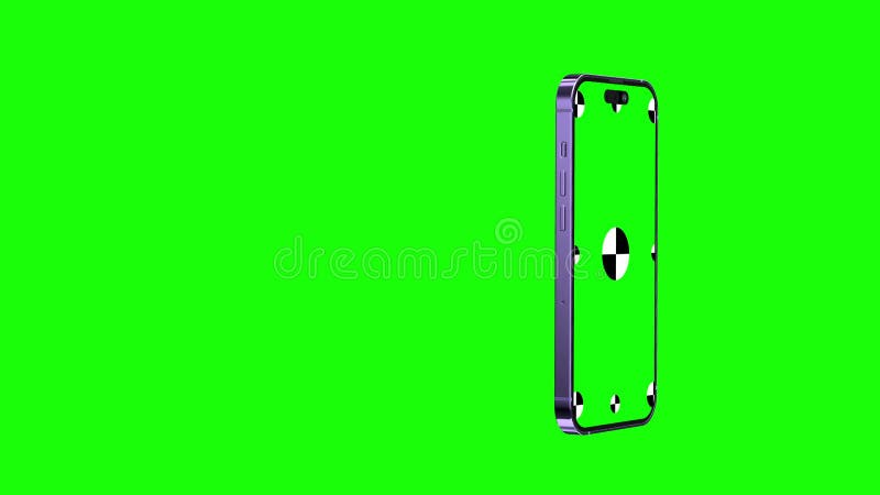 3d Render of Smartphone with Green Screen and Marks for Tracking ...