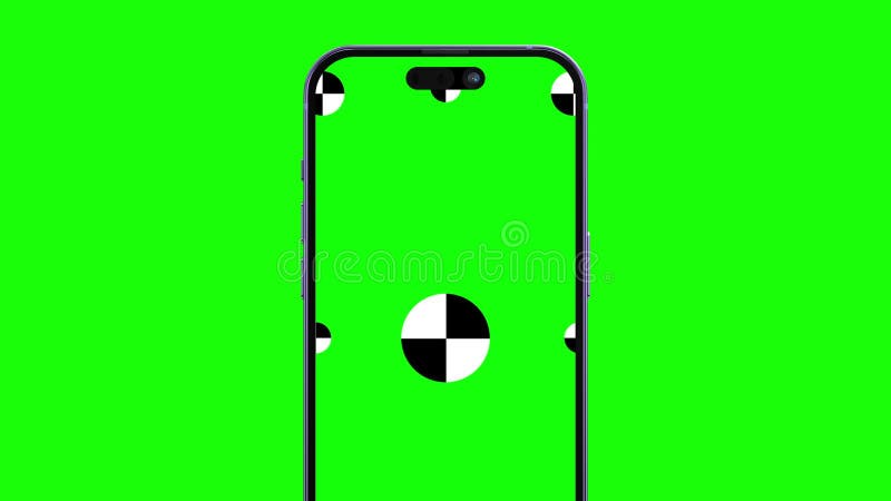 3d Render of Smartphone with Green Screen and Marks for Tracking ...