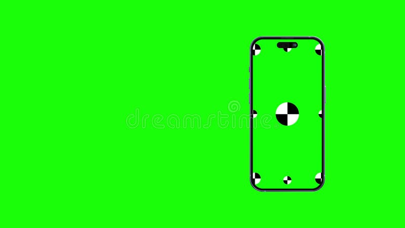 3d Render of Smartphone with Green Screen and Marks for Tracking ...