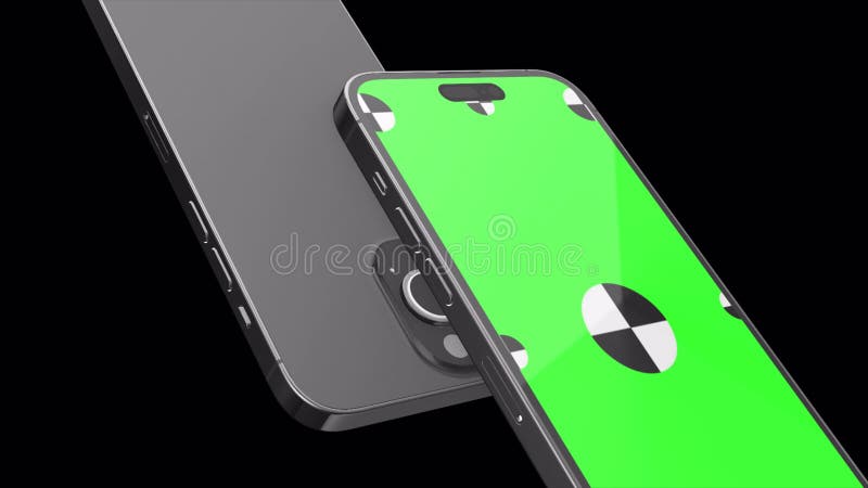 3d Render of Smartphone with Green Screen and Marks for Tracking ...