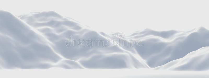 3D Snow Mountain. White Terrain. Cold Environment Stock Illustration ...