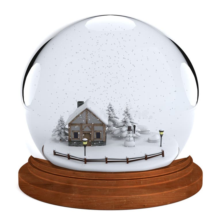 3d render of snowball stock illustration. Illustration of snowglobe ...