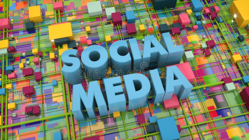 Social Media Text and Illustration Stock Illustration - Illustration of ...