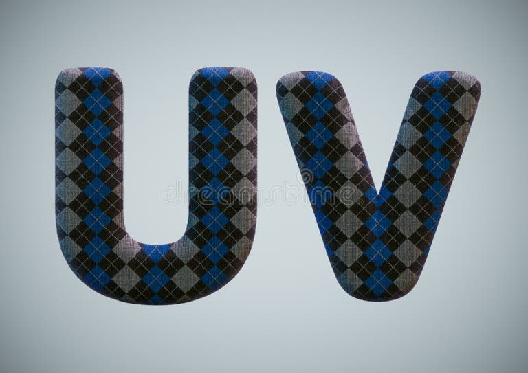 3D Render of Sock Alphabet Numbers and Letters Stock Illustration ...