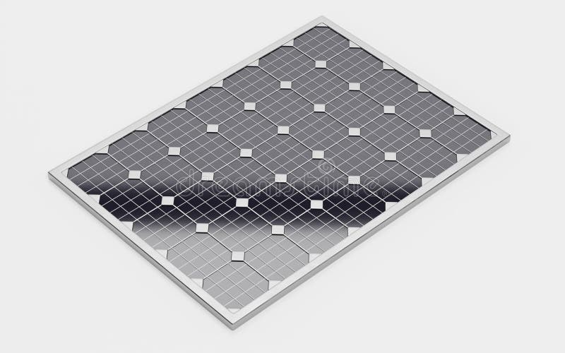 3D Render of Solar Panel stock illustration. Illustration of ecology ...