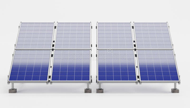 3D Render of Solar Panel stock illustration. Illustration of panel ...