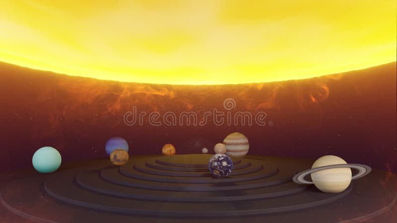 3D Render Solar System Animation Motion Design Planets Rotation ...