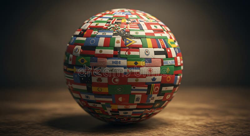 Global Unity: a World of Nations Stock Illustration - Illustration of ...