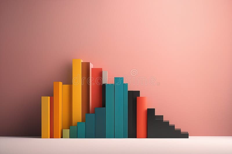 3 D Render of Stack of Colorful Bars3 D Render of Stack of Colorful ...