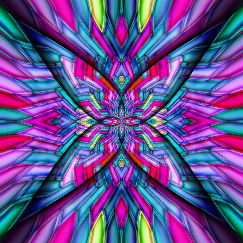 3D Render Stained Glass Background Seamless Tile Stock Illustration ...