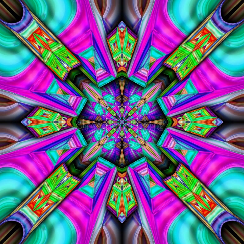 3D Render Stained Glass Background Seamless Tile Stock Illustration ...