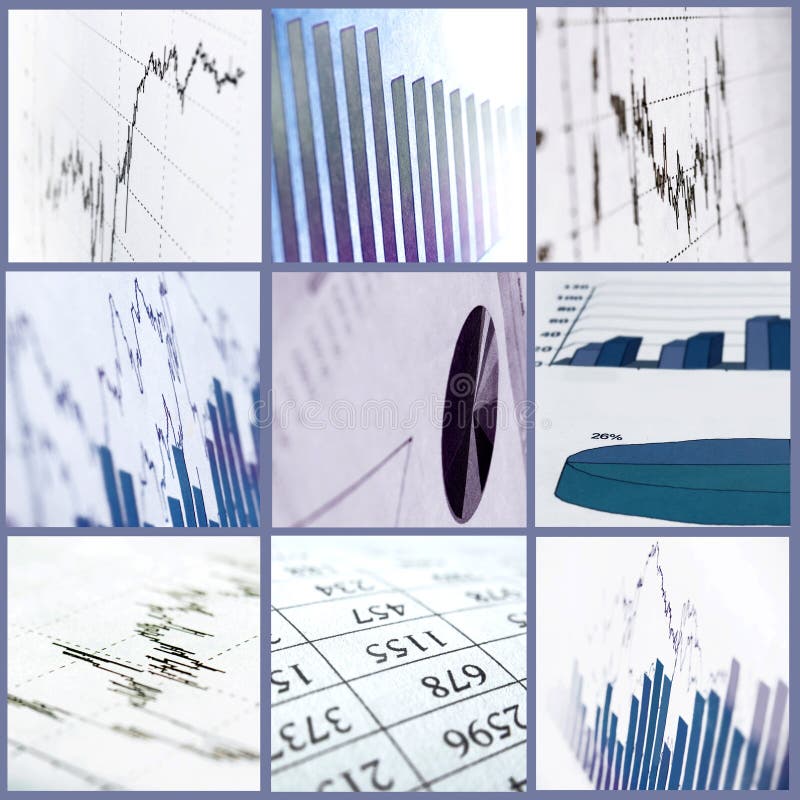 Low Angle Stock Market Bars & Charts Stock Illustration - Illustration ...