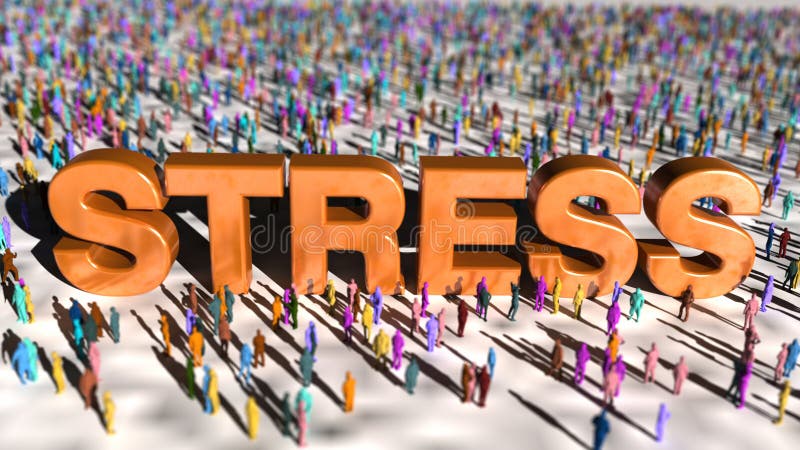 3d render. Stress disorder stock illustration. Illustration of ...