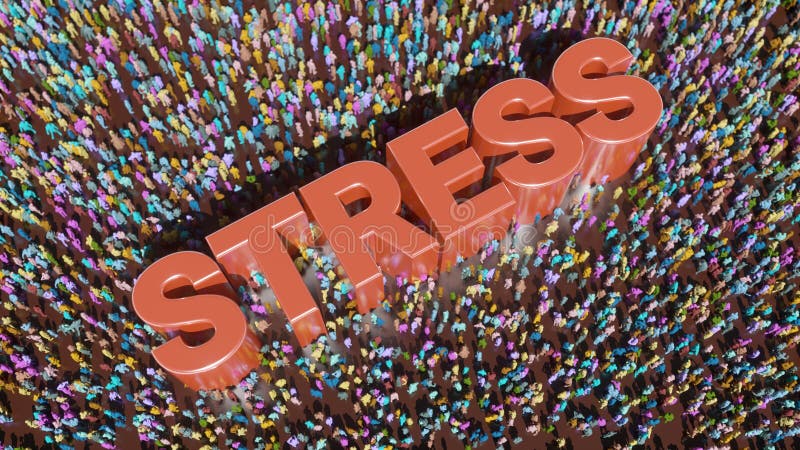 3d render. Stress disorder stock illustration. Illustration of indoors ...