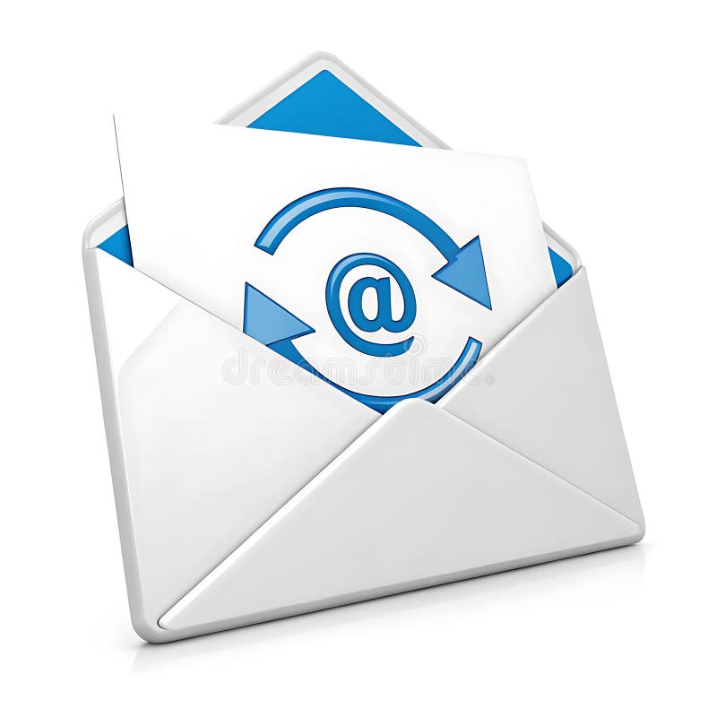 Modern Email Icon with Rotating Symbol Stock Illustration ...