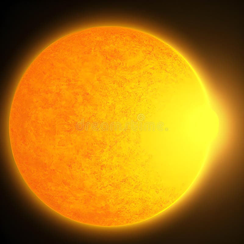 3d Render of Sun in Space. Generative AI. Stock Photo - Image of energy ...