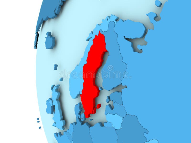 Map of Sweden stock illustration. Illustration of kingdom - 100371351