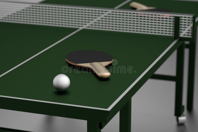 3d render of table tennis stock illustration. Illustration of realistic ...