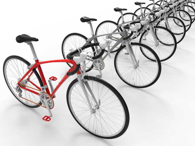 Two bicycles illustration stock illustration. Illustration of action ...