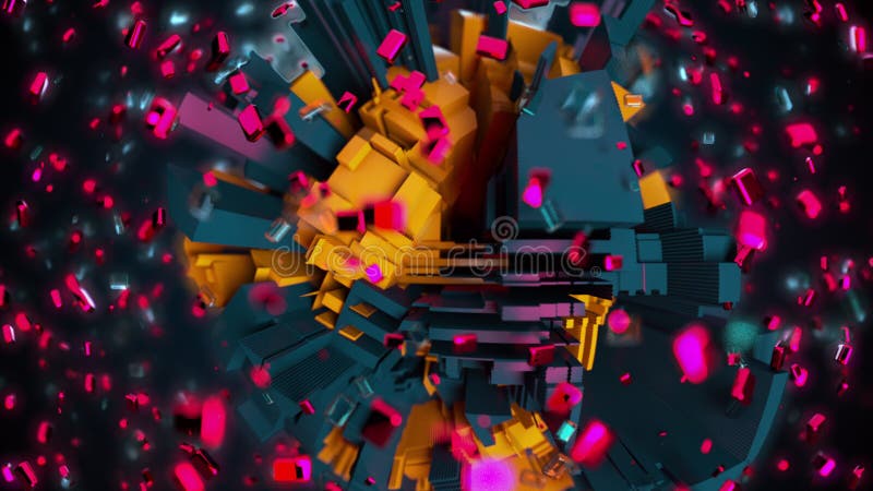3d Render Technology Background. Complicated Abstract Sphere with ...