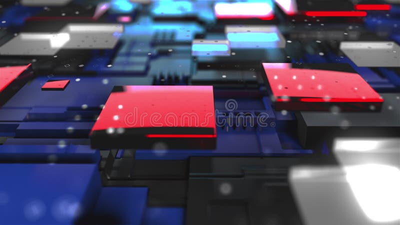 3d Render Technology Background. Complicated Abstract Surface, Computer ...