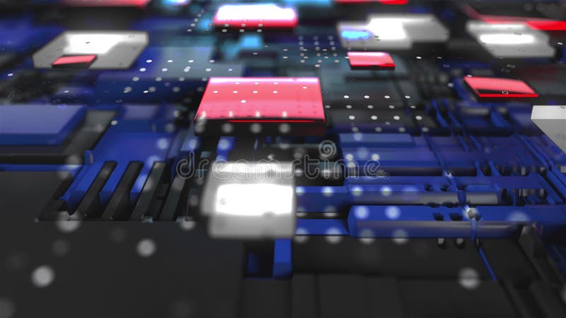 3d Render Technology Background. Complicated Abstract Surface, Computer ...