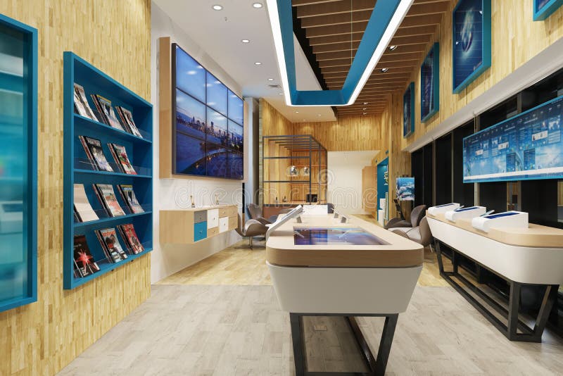 3d Render of Technology Store Stock Illustration - Illustration of ...