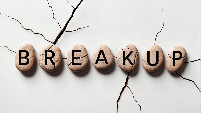3d Illustration Render of Text Word Breakup Written with Broken Pieces ...