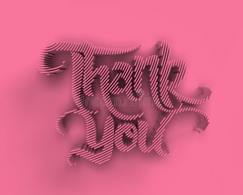 3D Render Thank You Lettering Typographical 3D Flyer Poster ...
