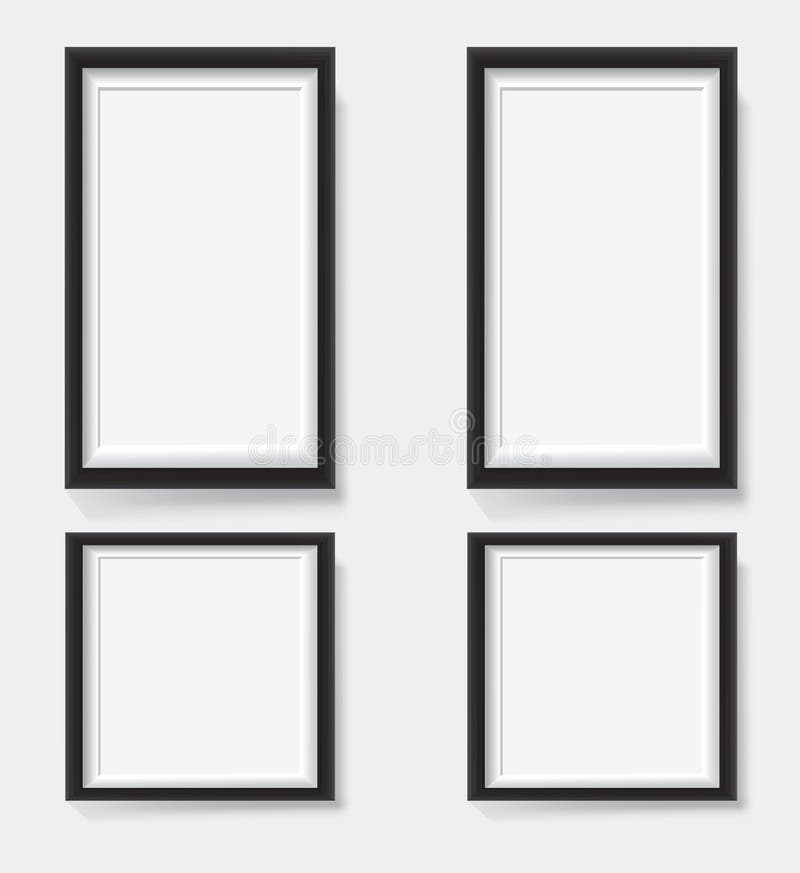 3d render thin frames stock vector. Illustration of wood - 248704576