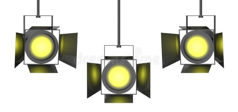 Three spotlights on podium stock vector. Illustration of gallery - 99557829