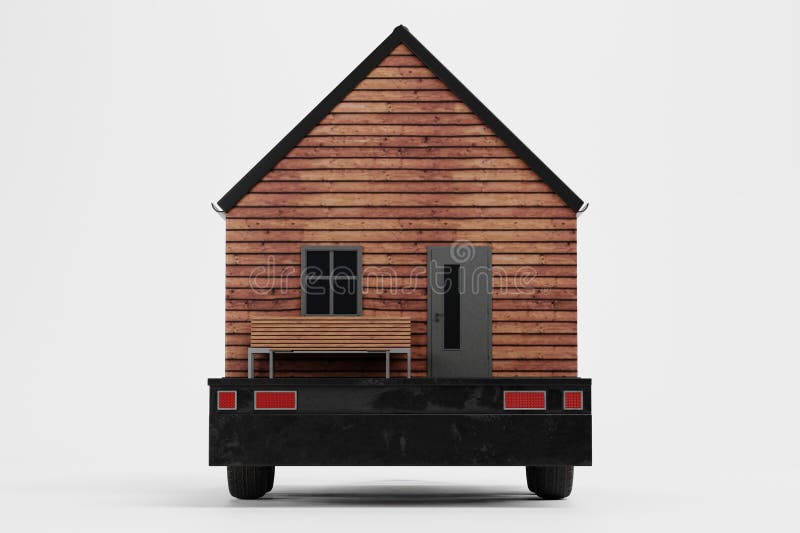 3D Render of Tiny House stock illustration. Illustration of flat ...