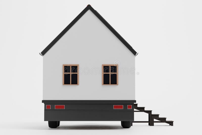 3D Render of Tiny House stock illustration. Illustration of deck ...
