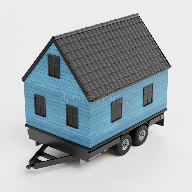 3D Render of Tiny House stock illustration. Illustration of used ...