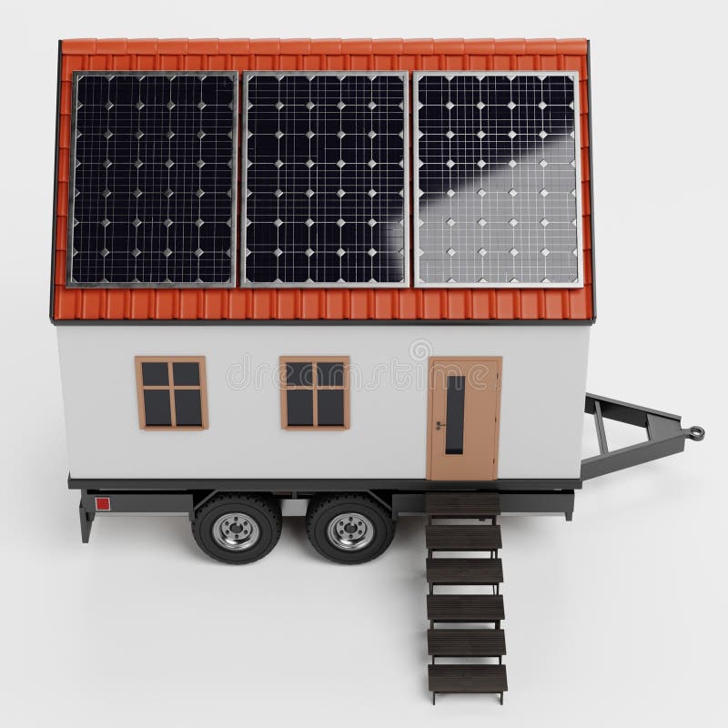 3D Render of Tiny House stock illustration. Illustration of large ...