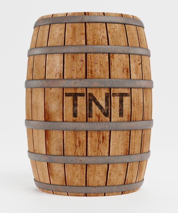 3D Render of TNT Barrel stock illustration. Illustration of render ...
