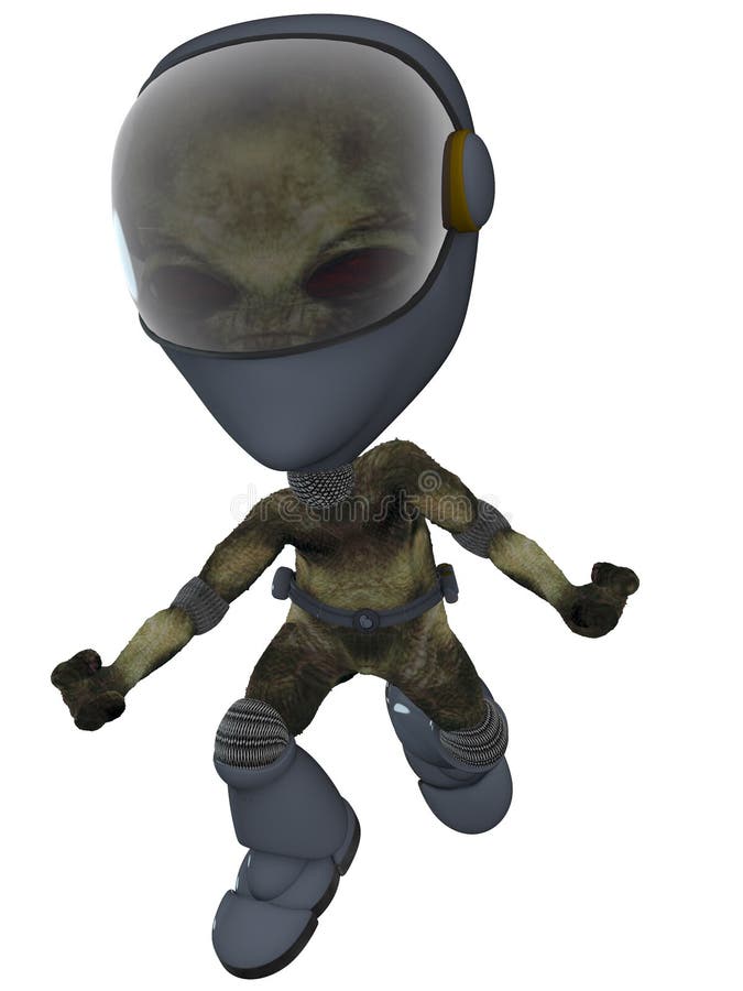 Toon alien stock illustration. Illustration of white - 202973721