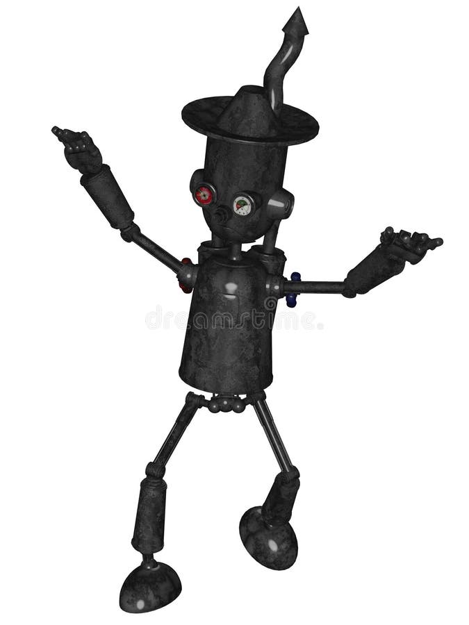 Cyborg think or compute stock illustration. Illustration of analysis ...