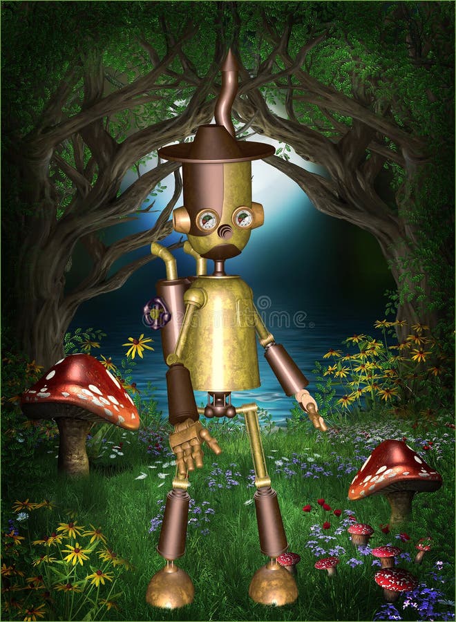 Toon tin man stock illustration. Illustration of book - 202431502