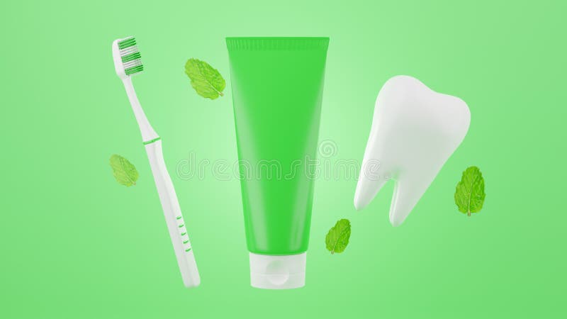 Toothpaste with Toothbrush for Mockup Branding Stock Illustration ...