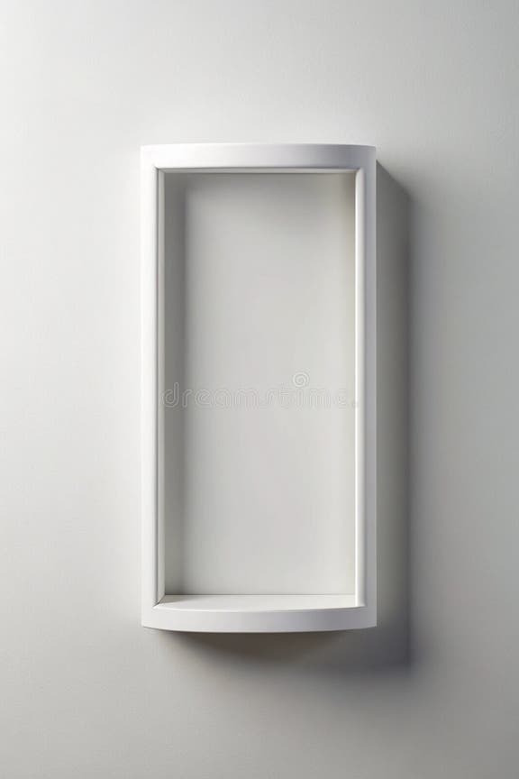 3D Render Top View of White Blank Cylinder Frame Stock Illustration ...