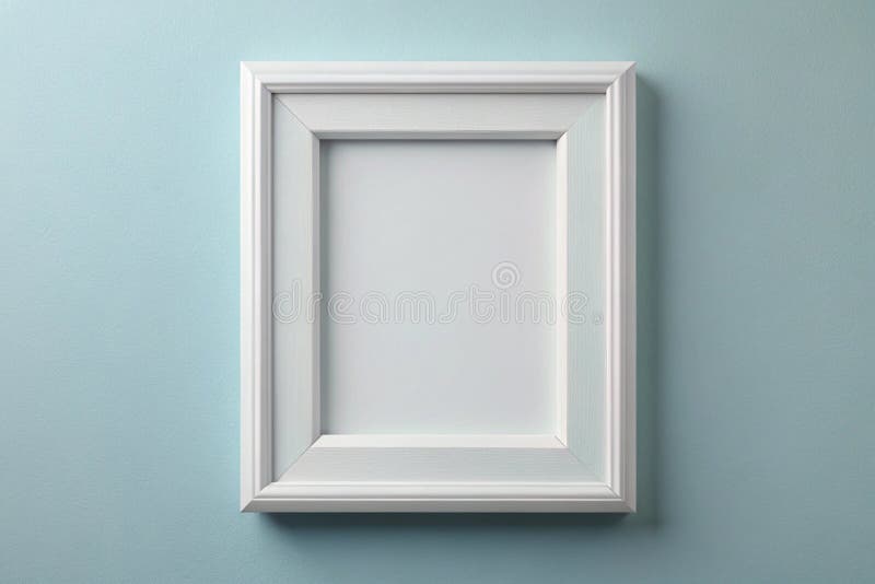 3D Render Top View of White Blank Frame Stock Illustration ...