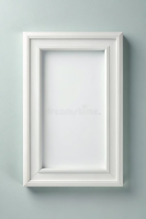 3D Render Top View of White Blank Frame Stock Illustration ...