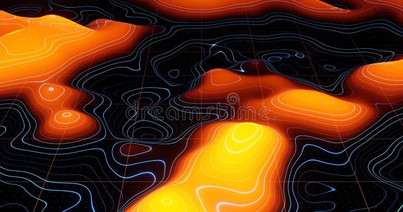 3D Render Topographic Map Background Concept. Stock Footage - Video of ...