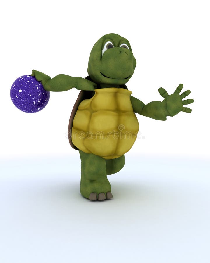 Tortoise ten pin bowling stock illustration. Illustration of animal ...
